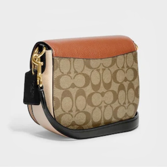 Coach | Bags | Coach Morgan Saddle Bag In Colorblock Signature Canvas ...